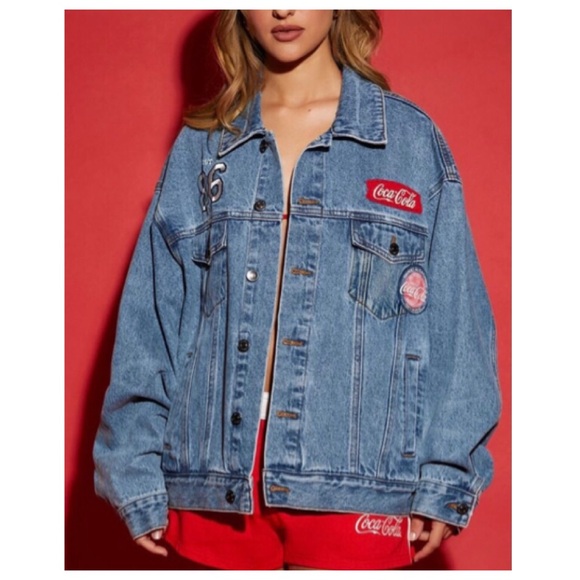 Coca Cola | Jackets & Coats | Nwt Embroidered Coca Cola Denim Jacket ...